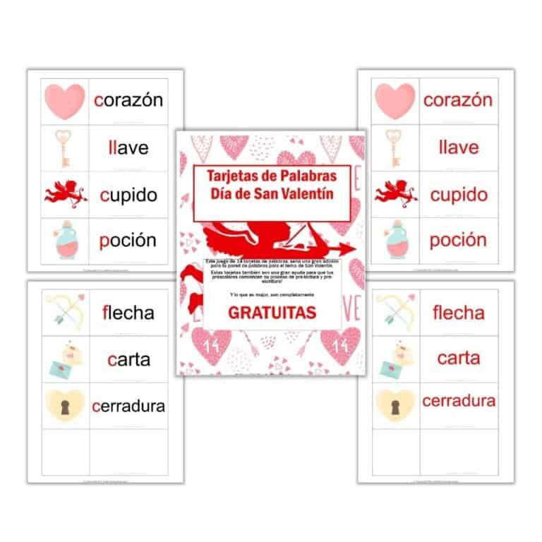 Valentine’s Day Word Wall Cards for Preschoolers - The Crafting Teacher