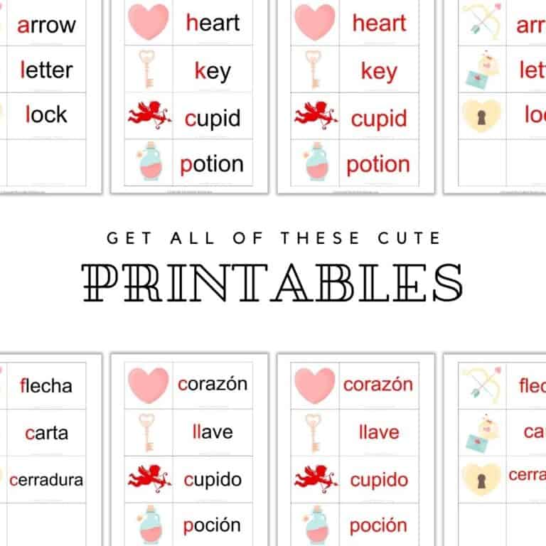 Valentine’s Day Word Wall Cards for Preschoolers - The Crafting Teacher