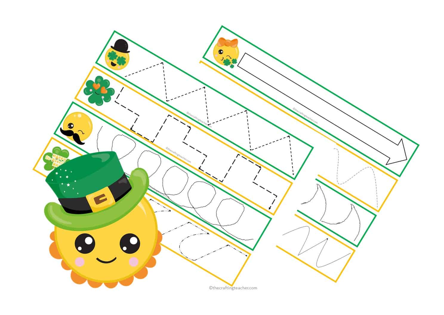 St. Patrick's Day Memory Game for Preschoolers - The Crafting Teacher