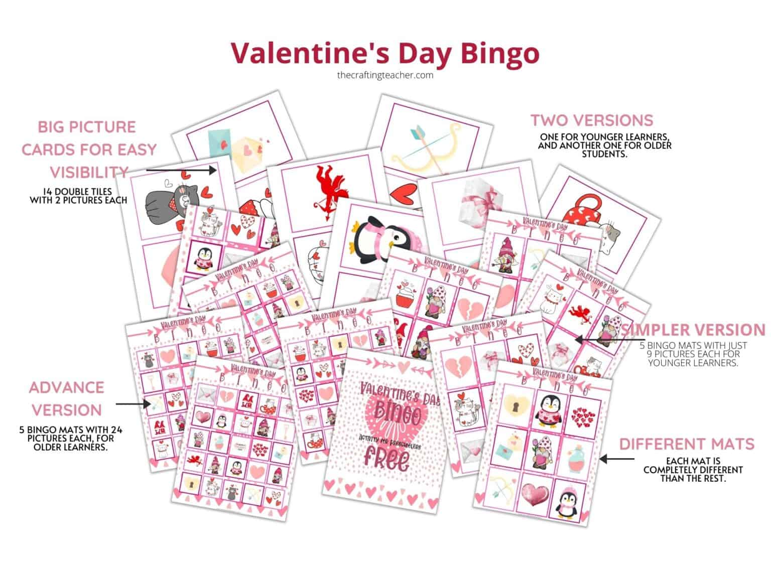Valentine's Day Bingo for Preschoolers - The Crafting Teacher