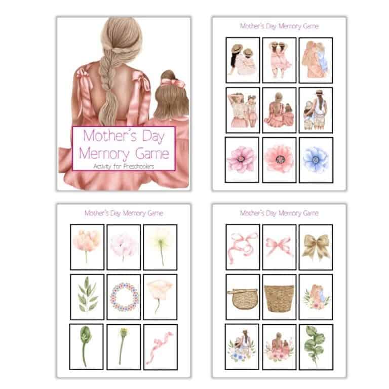 Mother’s Day Memory Game for Preschoolers - The Crafting Teacher