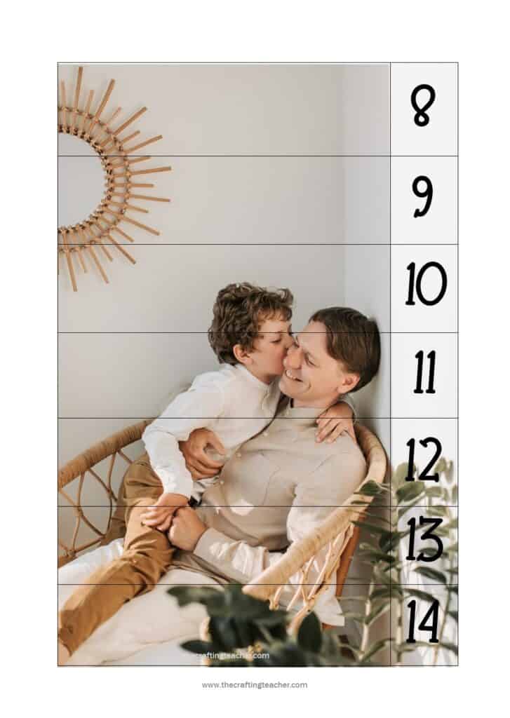 Father’s Day Math Puzzles for Preschoolers - The Crafting Teacher