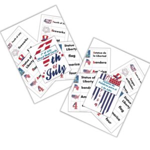 4th of July Word Wall Cards for Preschoolers