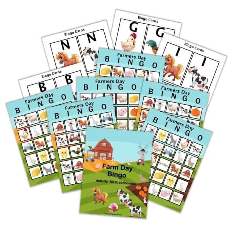Farmers Day Bingo for Preschoolers - The Crafting Teacher