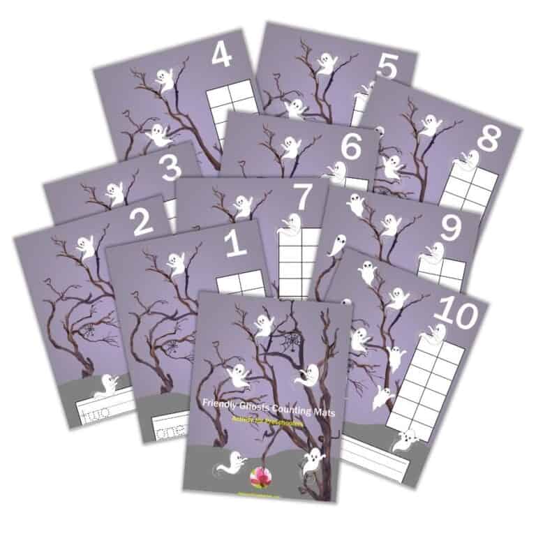 Friendly Ghosts Counting Mats - The Crafting Teacher