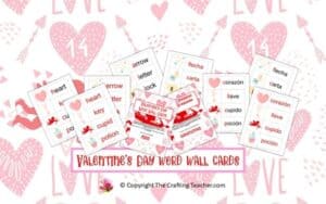 Valentine’s Day Word Wall Cards for Preschoolers