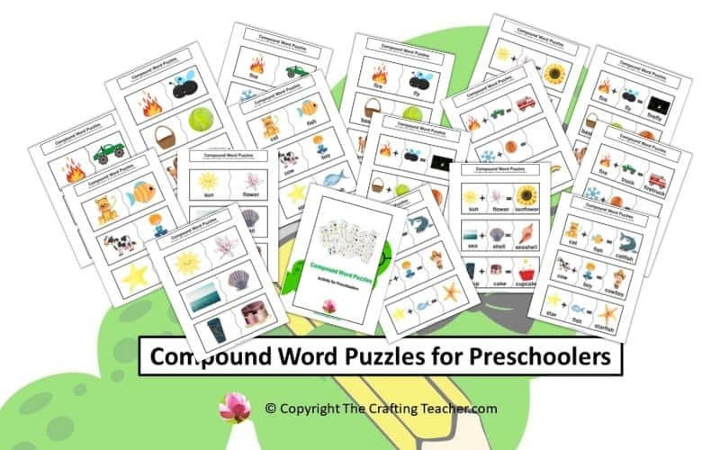Compound Word Puzzles For Preschoolers The Crafting Teacher