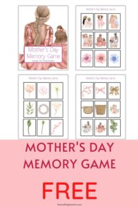 Mother’s Day Memory Game for Preschoolers