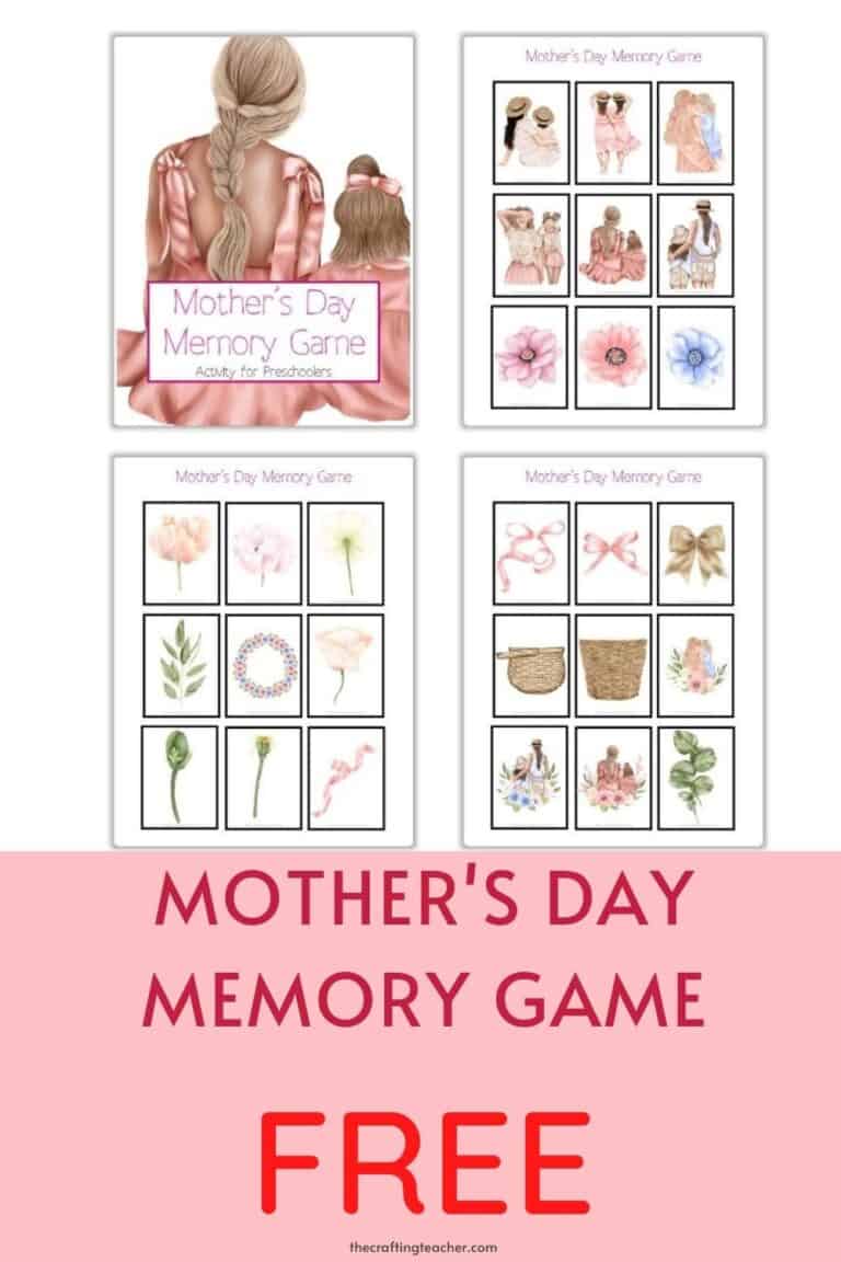 Mother’s Day Memory Game for Preschoolers - The Crafting Teacher