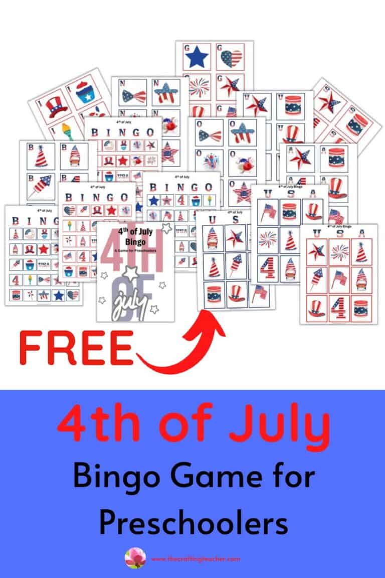 4th of July Bingo Game for Preschoolers - The Crafting Teacher