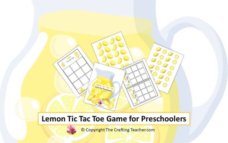 Lemon Tic Tac Toe Game for Preschoolers