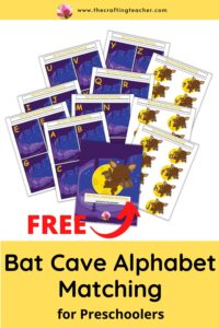 Bat Cave Alphabet Matching for Preschoolers