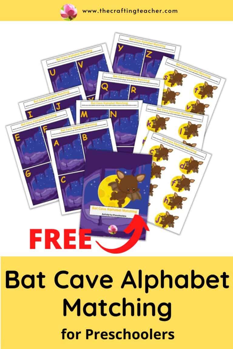 Bat Cave Alphabet Matching for Preschoolers