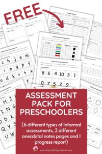 Assessments For Preschoolers - The Crafting Teacher