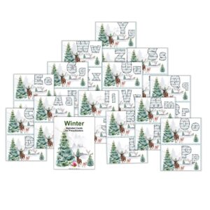 Winter Alphabet Cards for Preschoolers