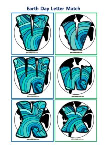 Earth Day Letter Match for Preschoolers