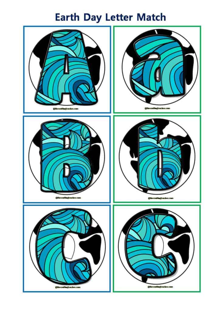Earth Day Letter Match For Preschoolers The Crafting Teacher Earth Day Letter Match For Preschoolers The Crafting Teacher