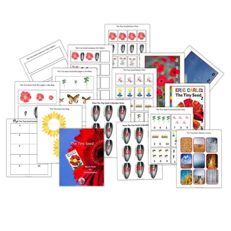The Tiny Seed Story-related Math Pack for Preschoolers