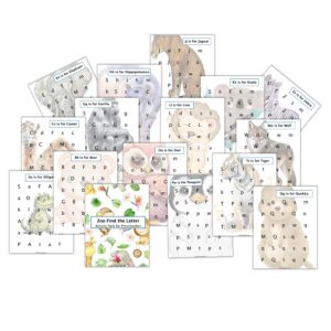 Zoo Find the Letter Activity Pack for Preschoolers