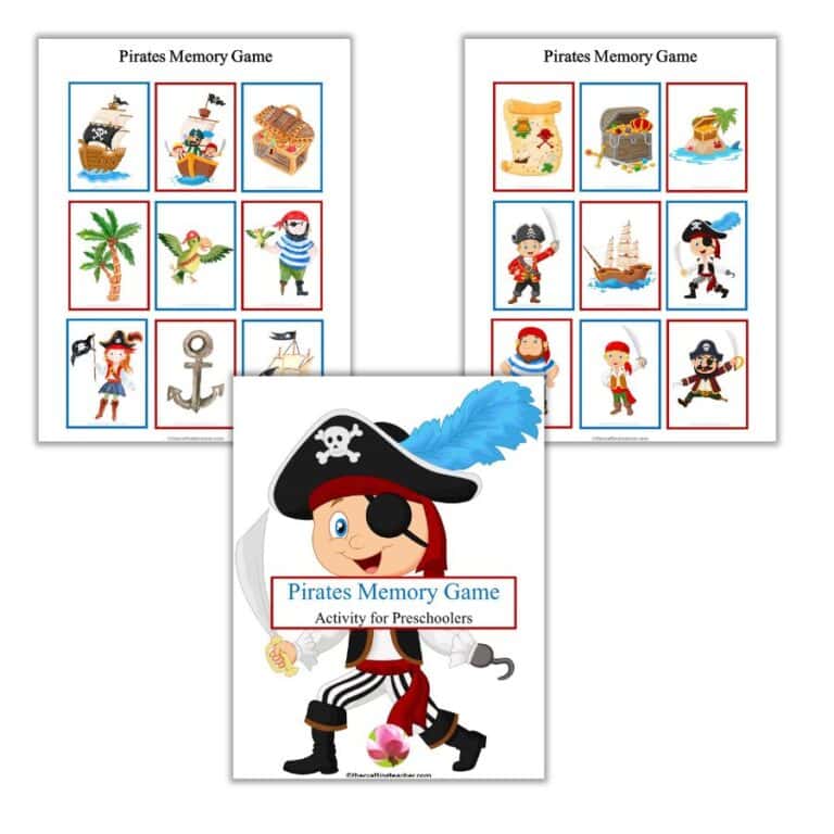 Pirates Memory Game for Preschoolers - The Crafting Teacher