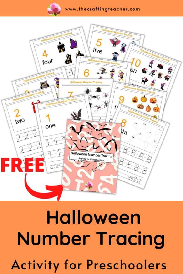 Halloween Number Tracing for Preschoolers - The Crafting Teacher