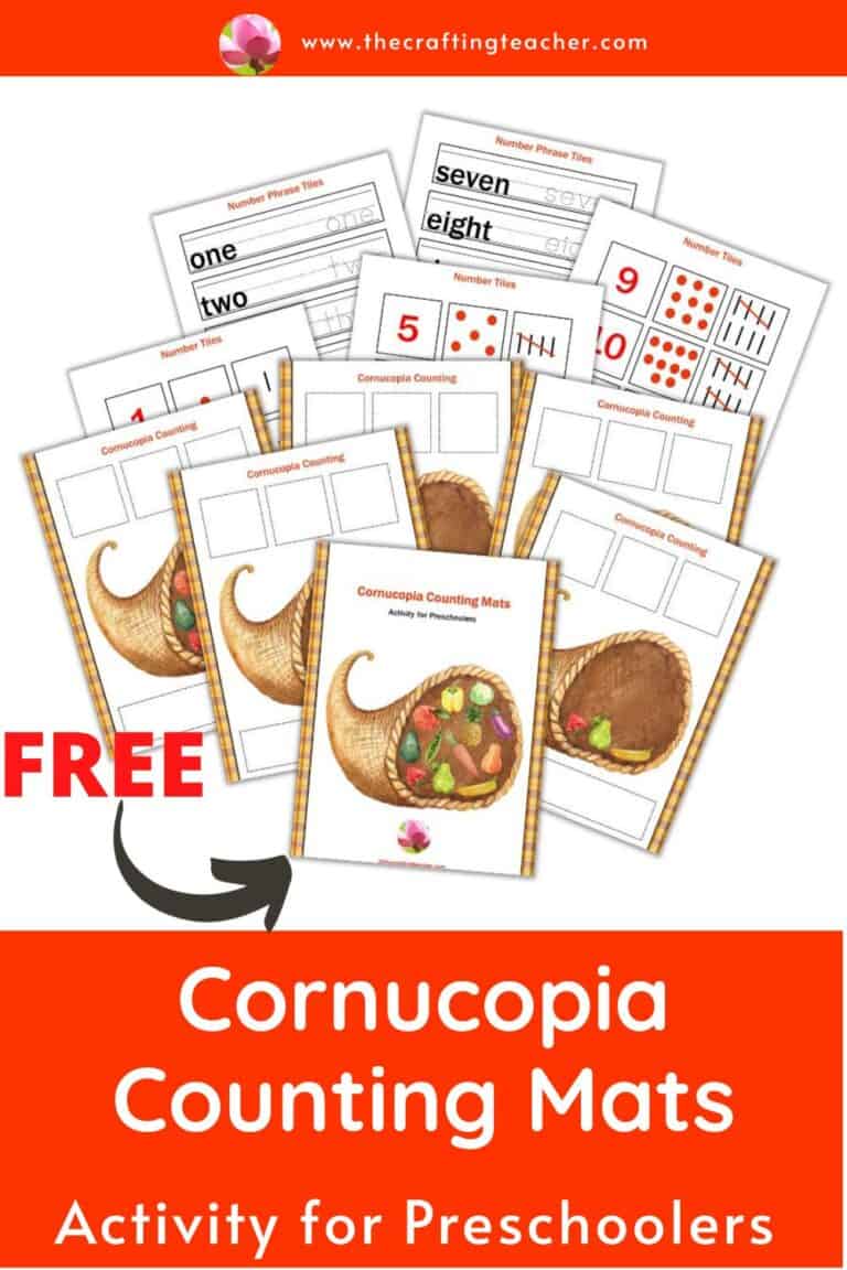 Cornucopia Counting Mats for Preschoolers - The Crafting Teacher