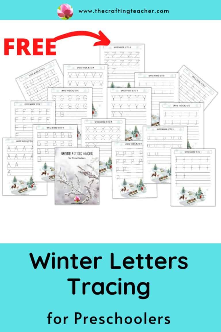 Winter Letters Tracing for Preschoolers