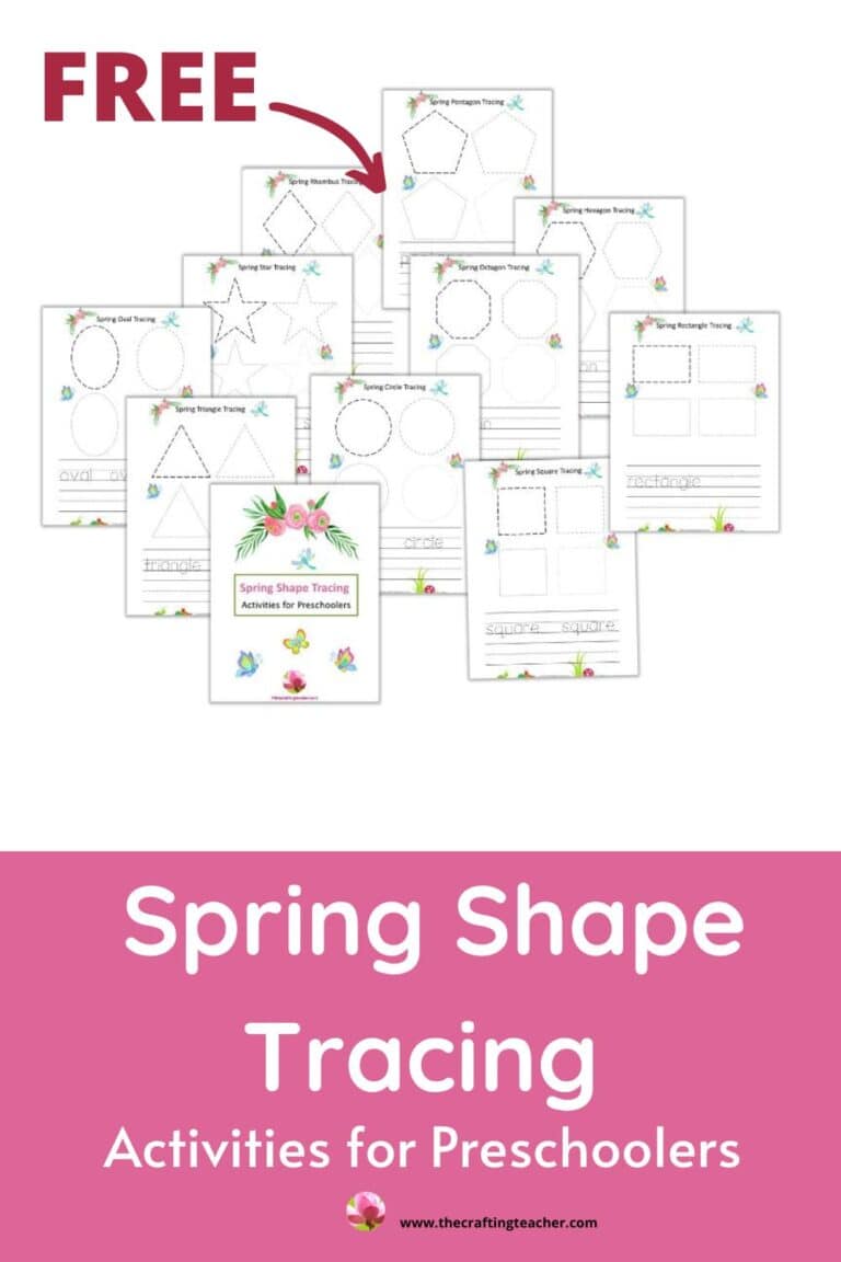 Spring Shape Tracing for Preschoolers