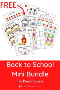 Back to School Mini Bundle For Preschoolers - The Crafting Teacher
