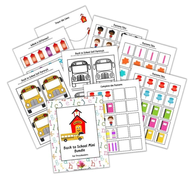 Back to School Mini Bundle For Preschoolers - The Crafting Teacher