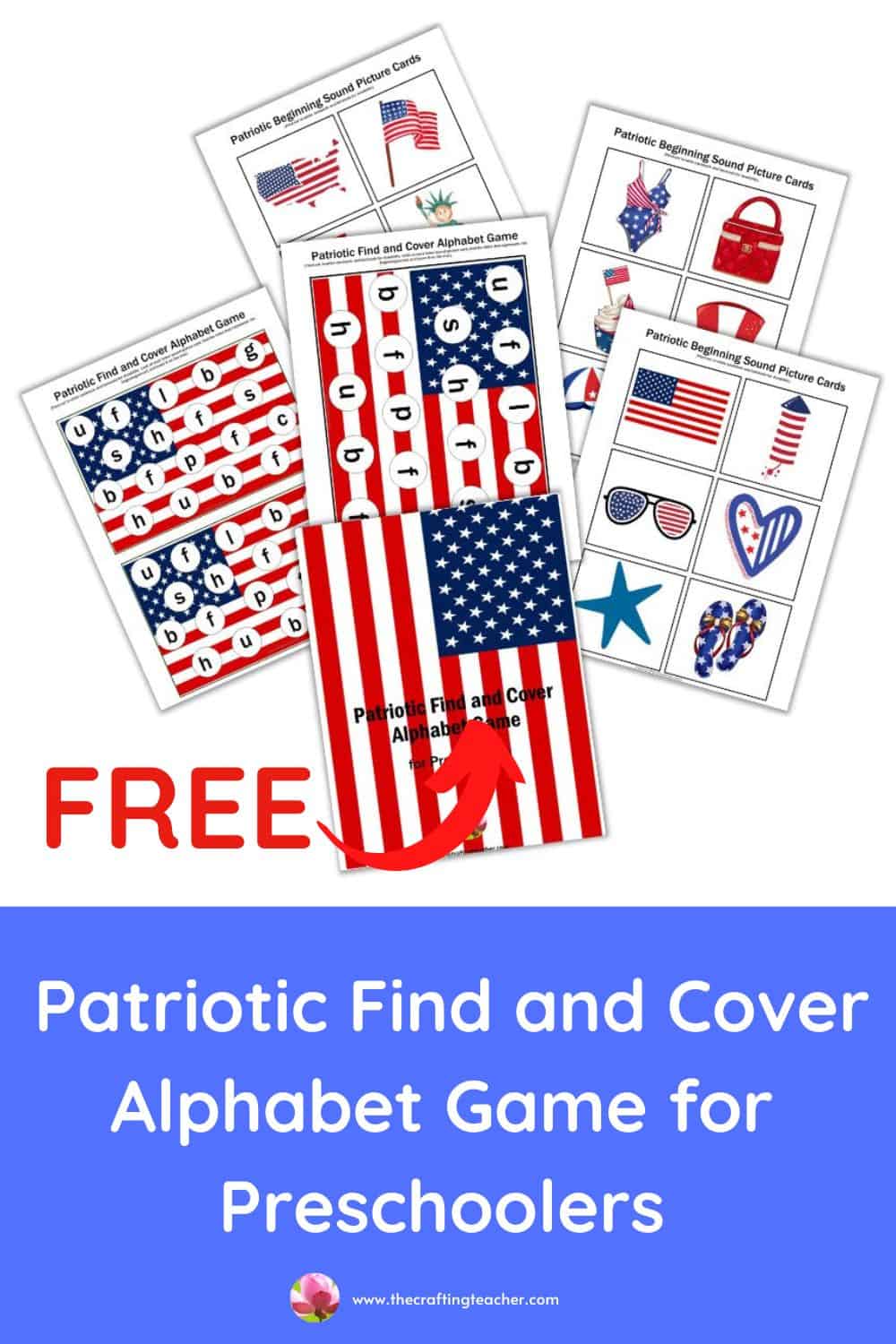 Patriotic Find and Cover Alphabet Game for Preschoolers