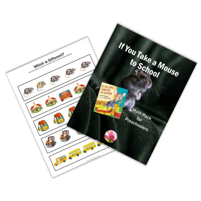 If You Take a Mouse to School Story-related Math Pack for Preschoolers ...
