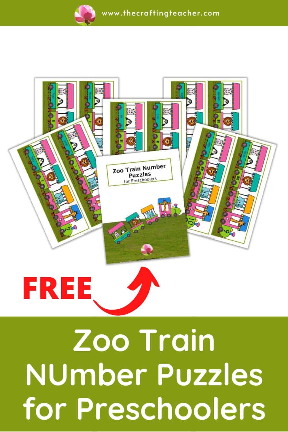 Zoo Train Number Puzzles for Preschoolers