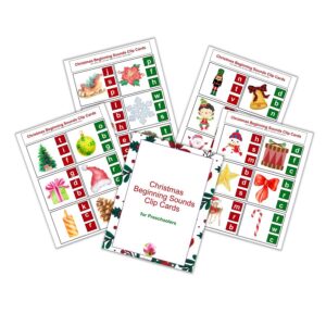 Christmas Beginning Sounds Clip Cards