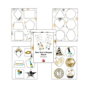 New Year’s Shapes Match for Preschoolers