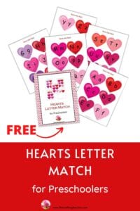 Hearts Letter Match for Preschoolers
