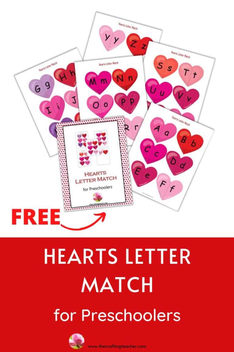 Hearts Letter Match for Preschoolers