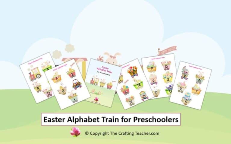Easter Alphabet Train for Preschoolers