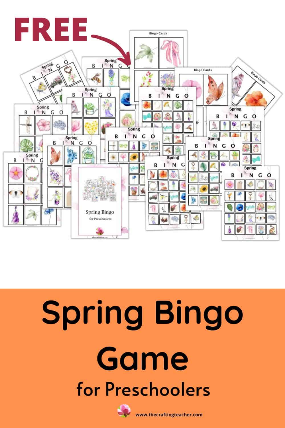 Spring Bingo for Preschoolers - The Crafting Teacher
