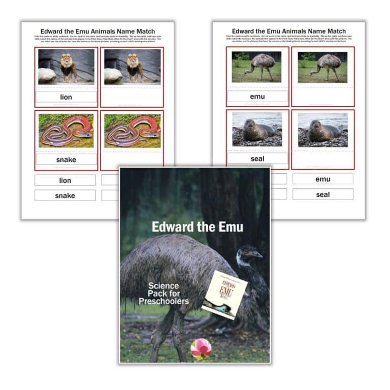 Edward the Emu Story-related Science Pack for Preschoolers