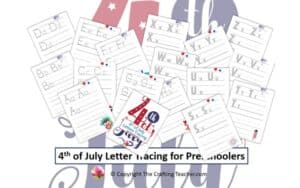 4th of July Letter Tracing for Preschoolers