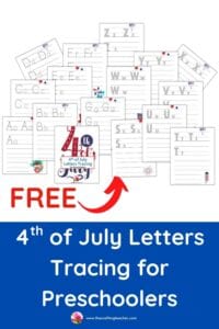 4th of July Letter Tracing for Preschoolers