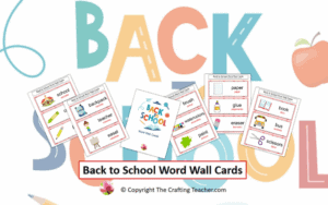 Back to School Word Wall Cards - The Crafting Teacher