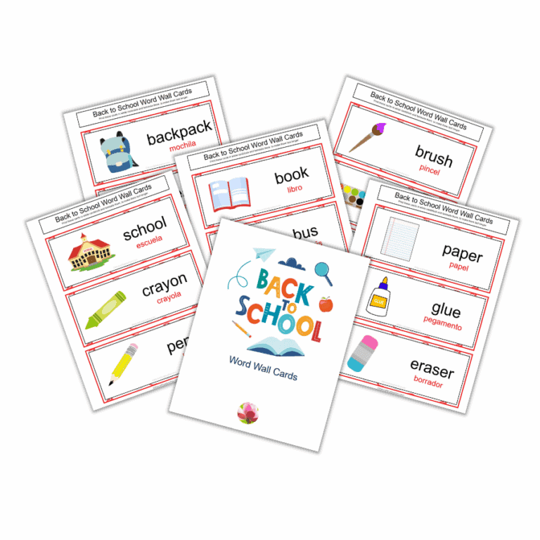 Back to School Word Wall Cards - The Crafting Teacher