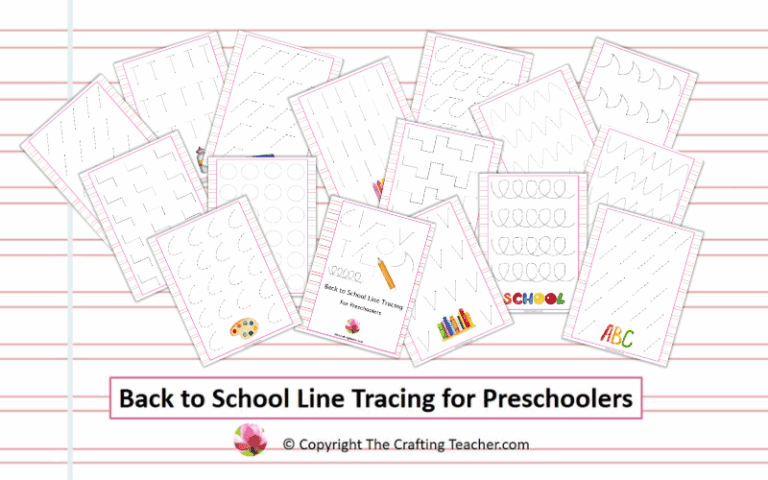 Back to School Line Tracing for Preschoolers