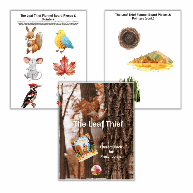 The Leaf Thief Story-related Literacy Pack for Preschoolers