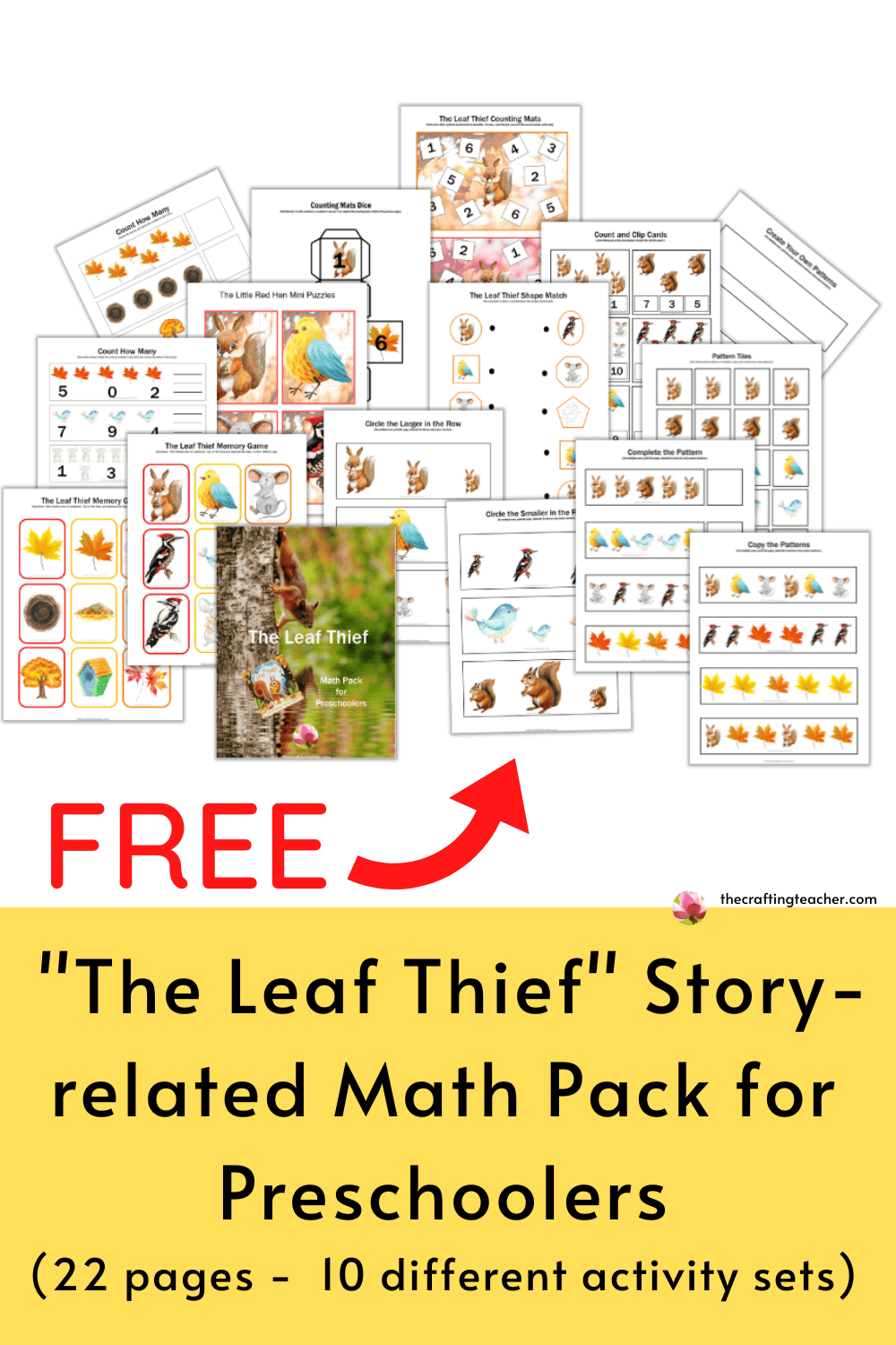 The Leaf Thief Story-related Math Activities for Preschoolers