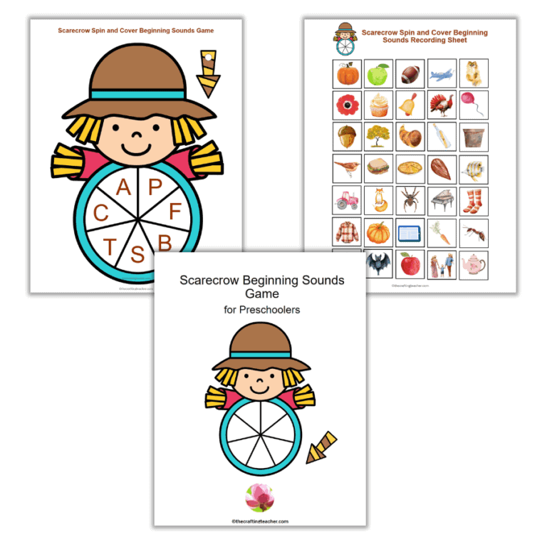 Scarecrow Beginning Sounds Game for Preschoolers