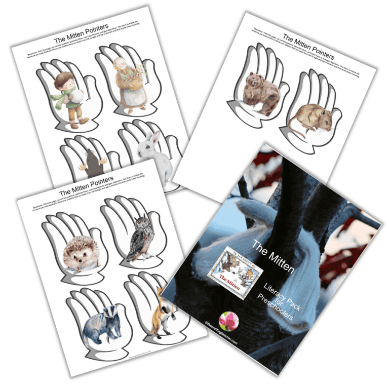 The Mitten Story-related Literacy Pack for Preschoolers