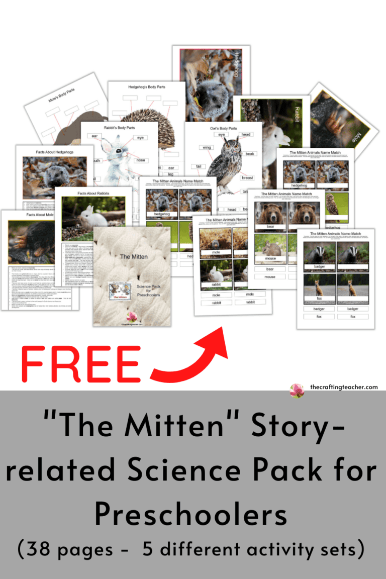 The Mitten Story-related Science Pack for Preschoolers - The Crafting ...